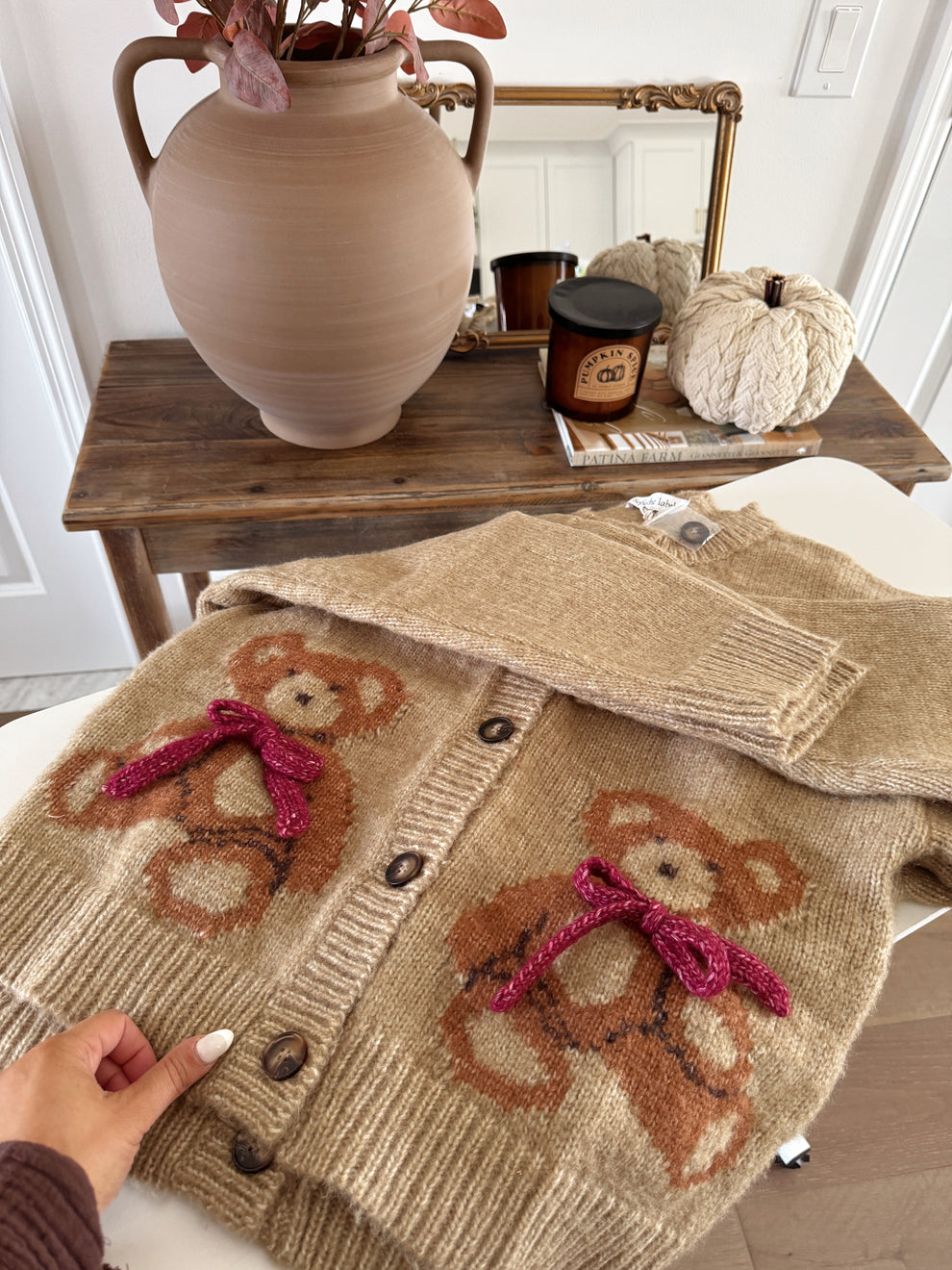 In STOCK TEDDY BEAR CARDIGAN BEIGE 🧸 – Yourdarlingstyle